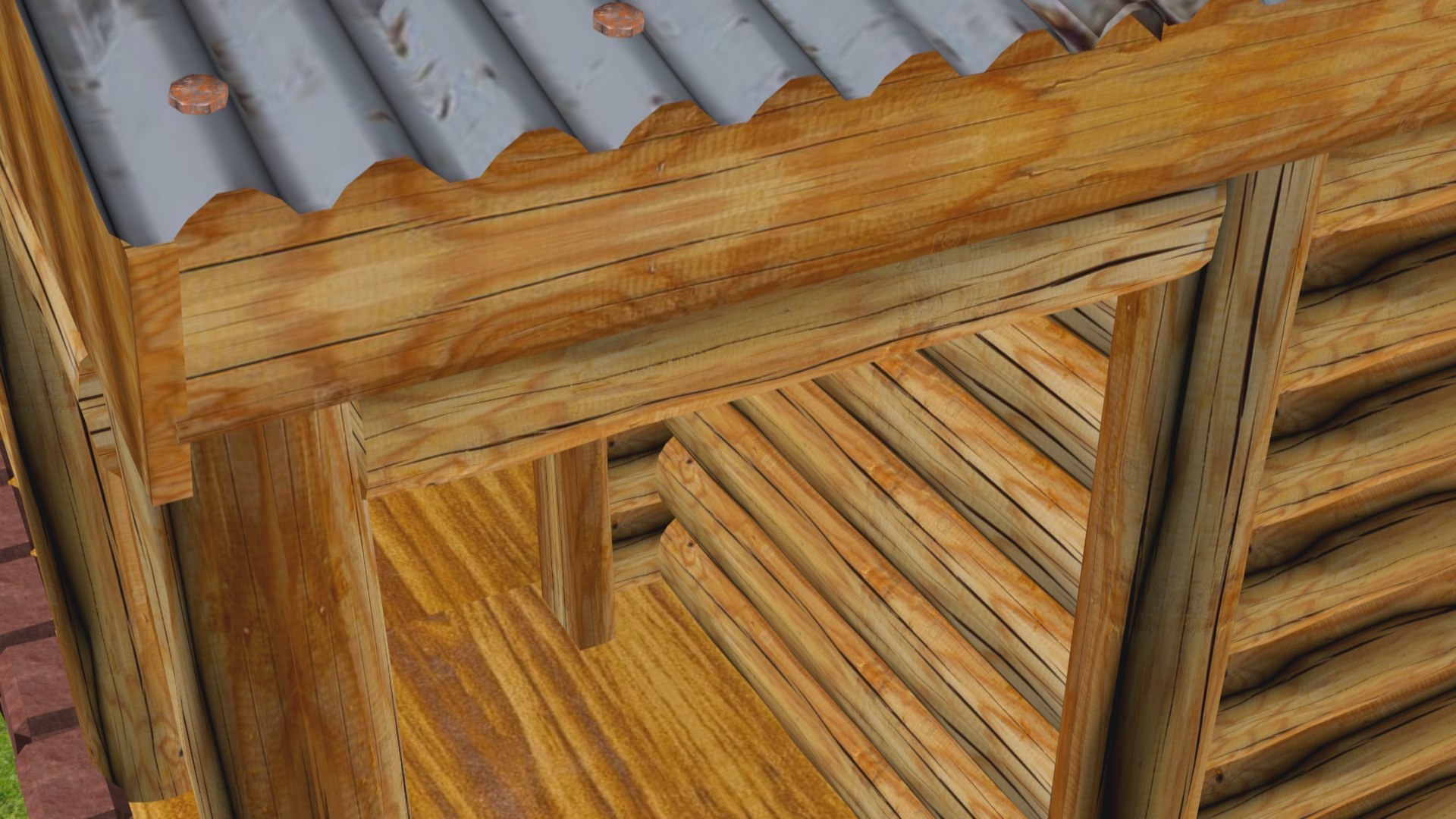 3D Wood House-1 Max File Model - TurboSquid 2270790