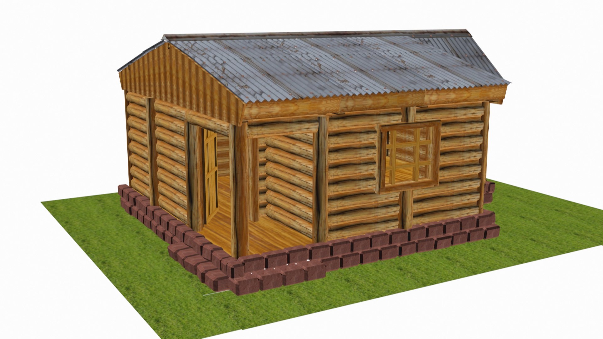 3D Wood House-1 Max File Model - TurboSquid 2270790