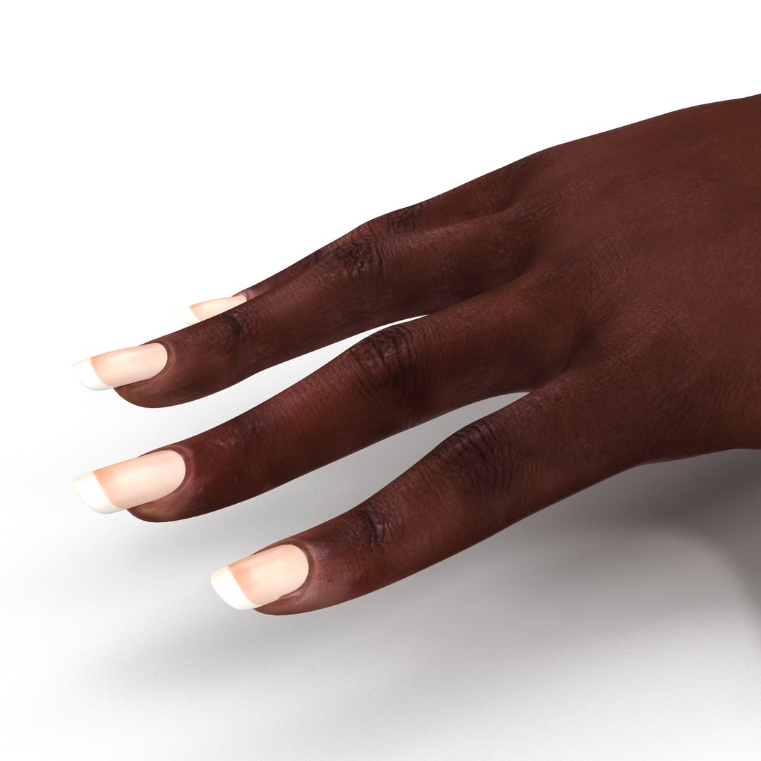 3d Female Hand African American Model