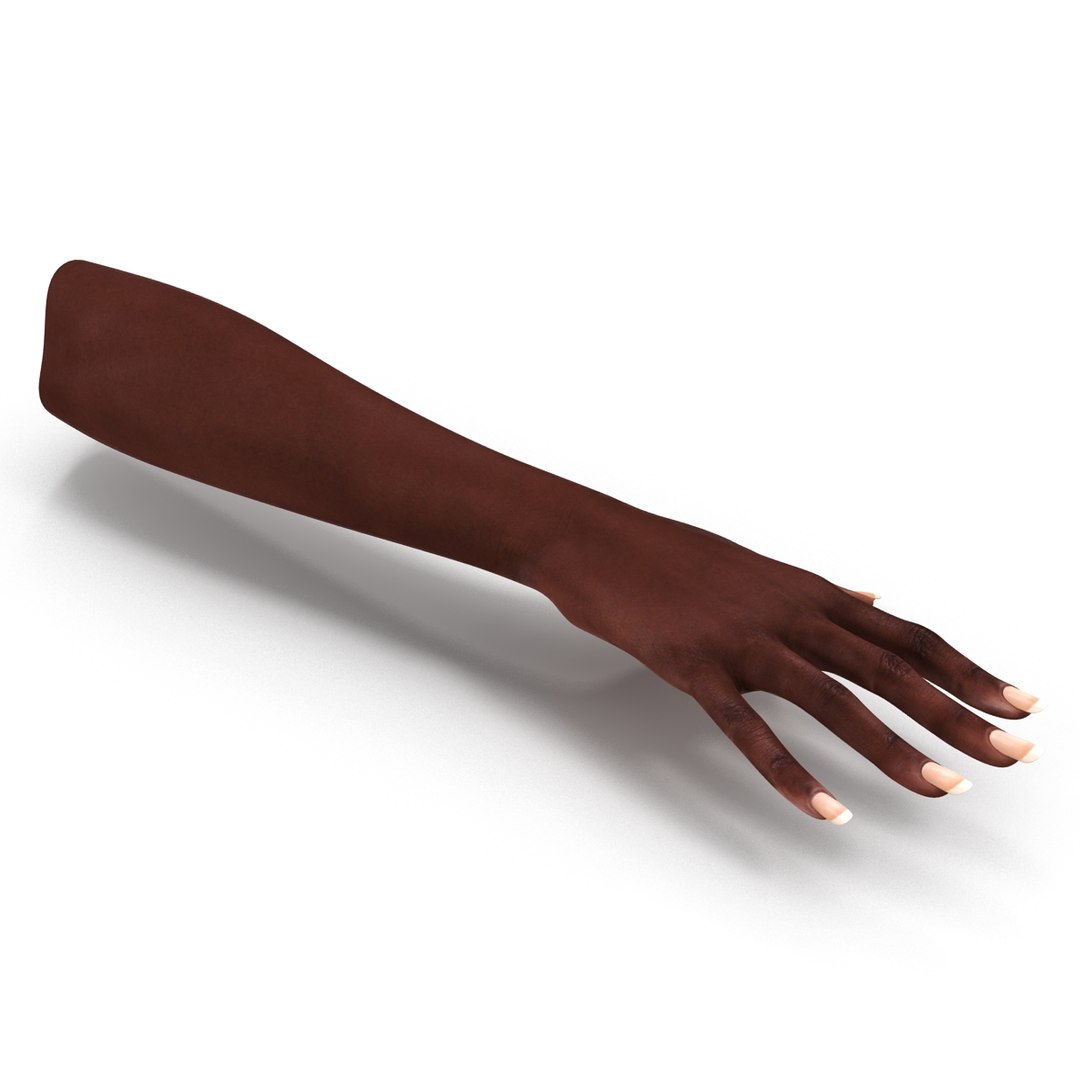 3d Female Hand African American Model