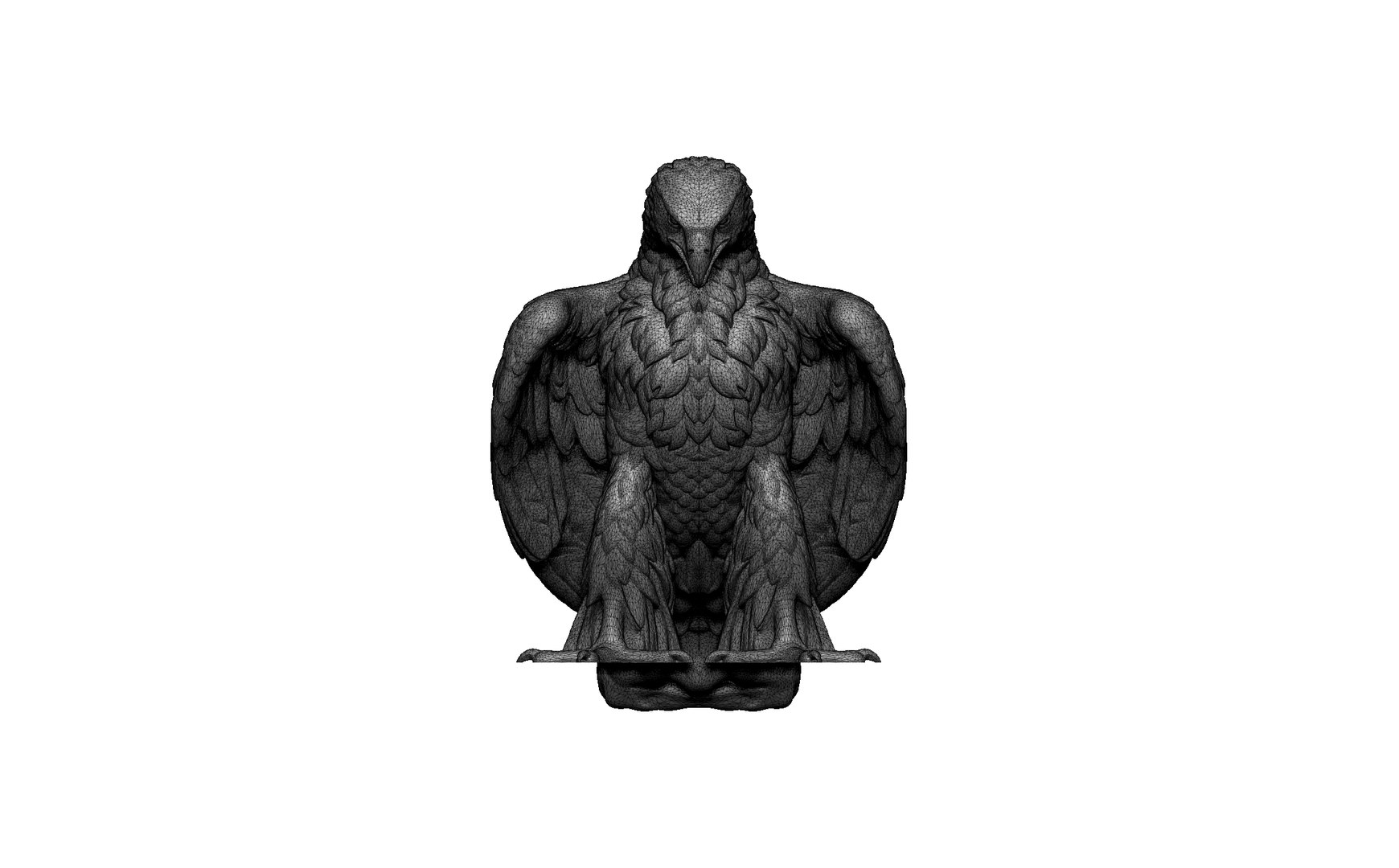 Eagle Hawk Bird Statue 3D Model - TurboSquid 2228182