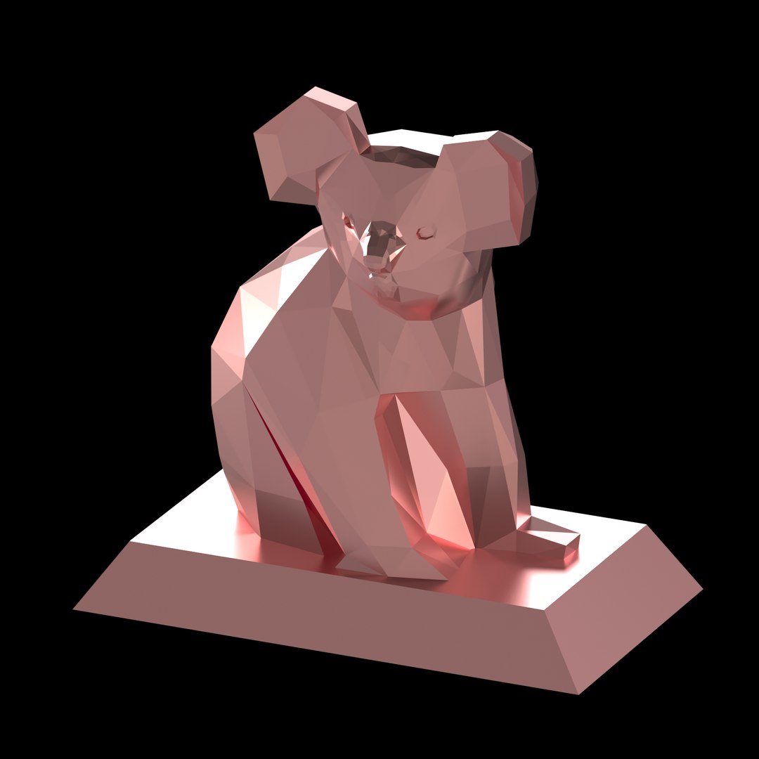 Koala Bear Sculptrure 3Dmodel Lowpoly 3D - TurboSquid 2019028