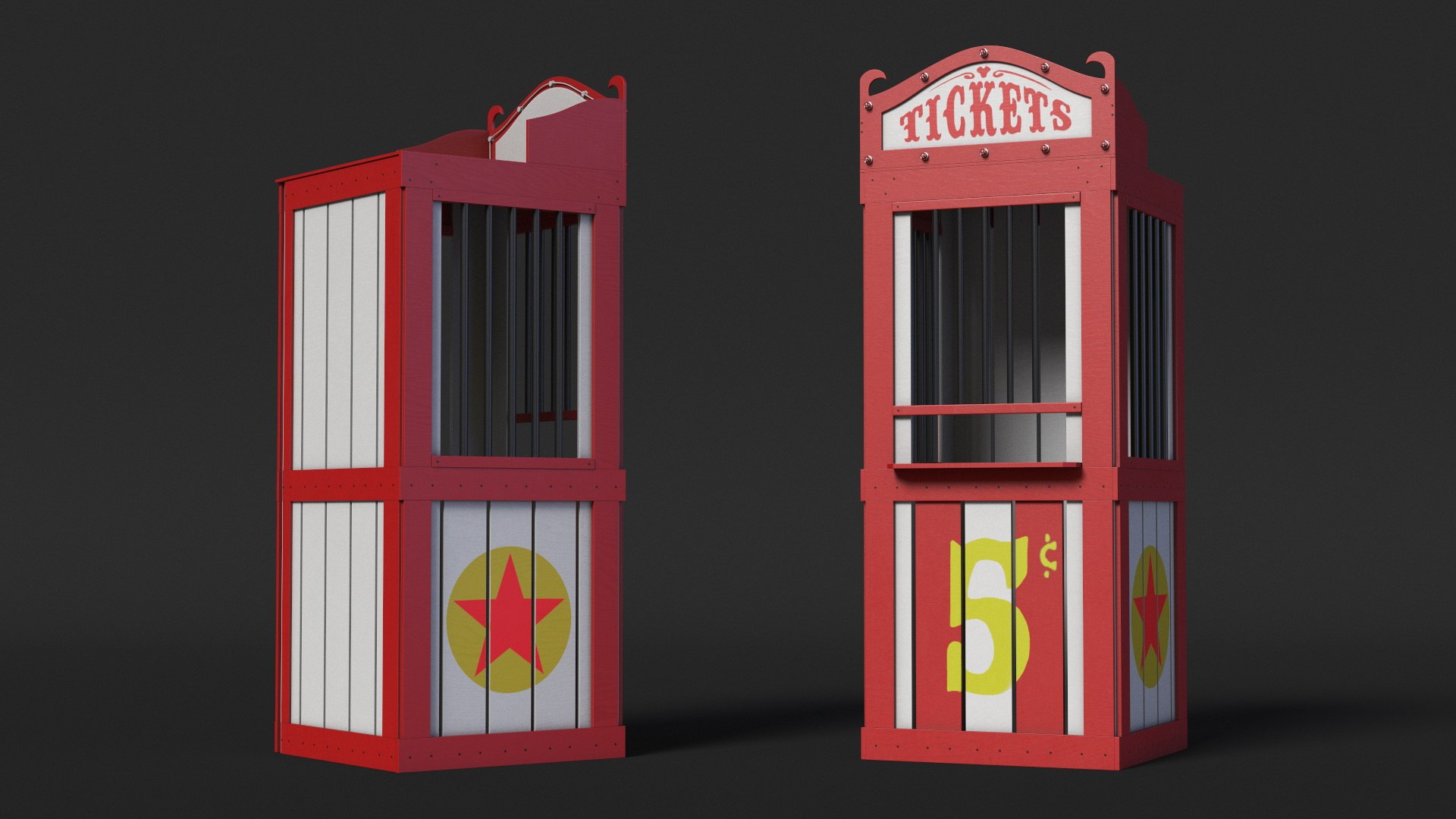 Carnival Ticket Booth New 3D Model - TurboSquid 2292866