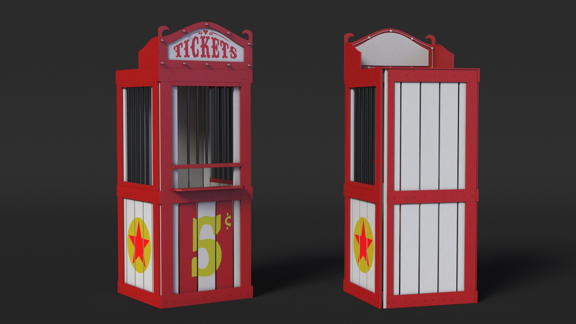 Carnival Ticket Booth New 3D Model - TurboSquid 2292866