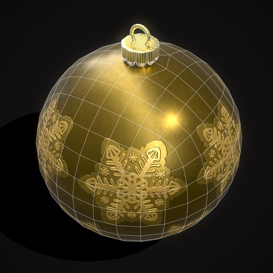Golden Snow Flake Ball 3D - TurboSquid 2010619
