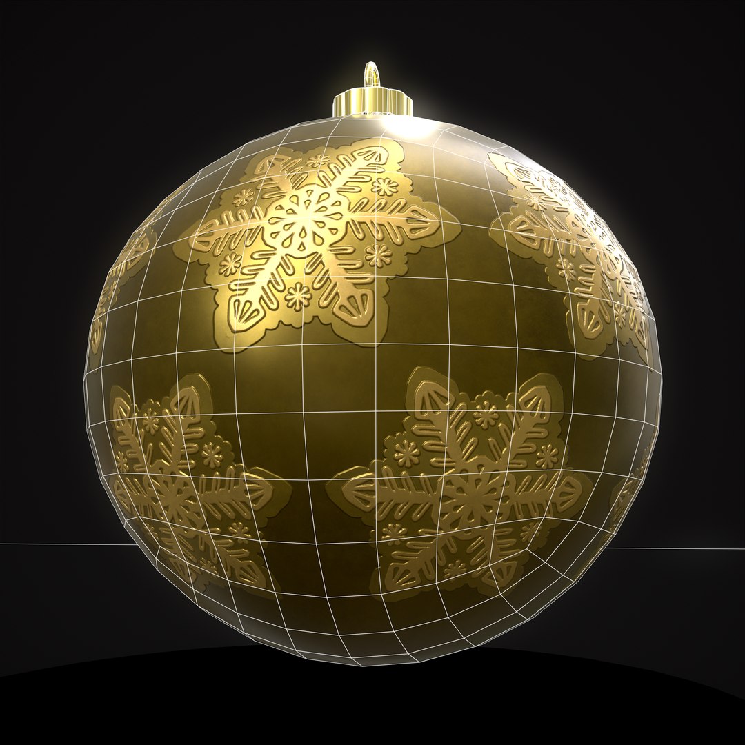 Golden Snow Flake Ball 3D - TurboSquid 2010619