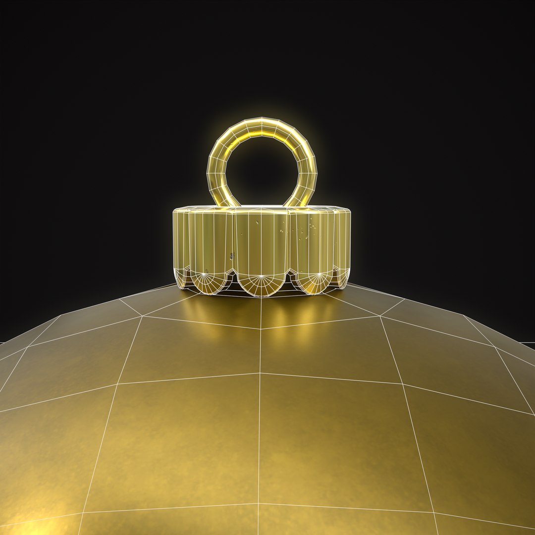 Golden Snow Flake Ball 3D - TurboSquid 2010619