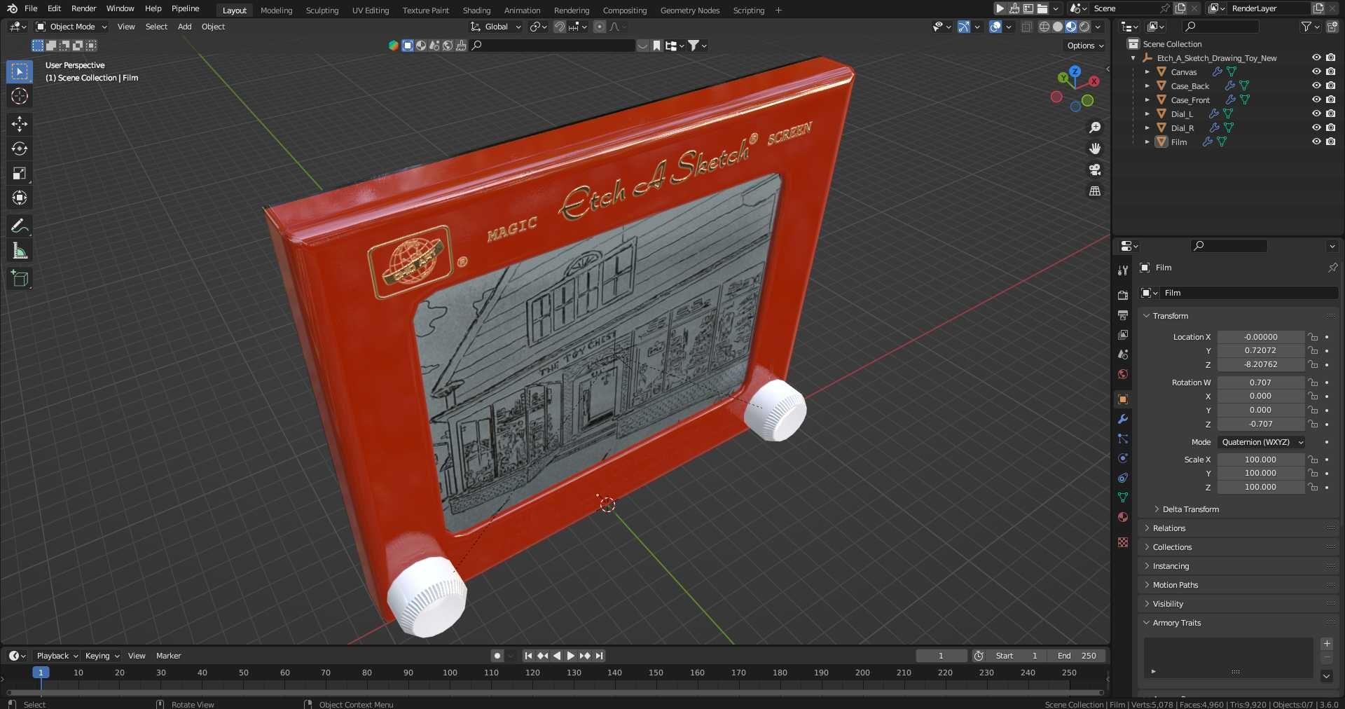 3D Etch A Sketch Drawing Toy New Model - TurboSquid 2374897