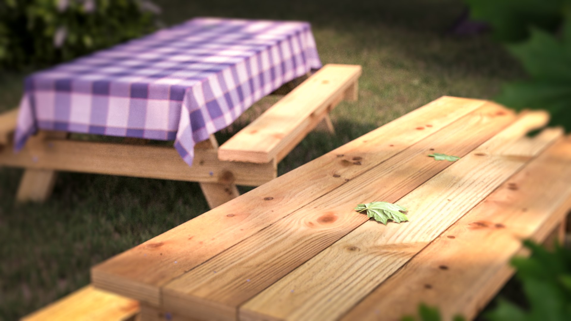 Picnic Table 3d Model