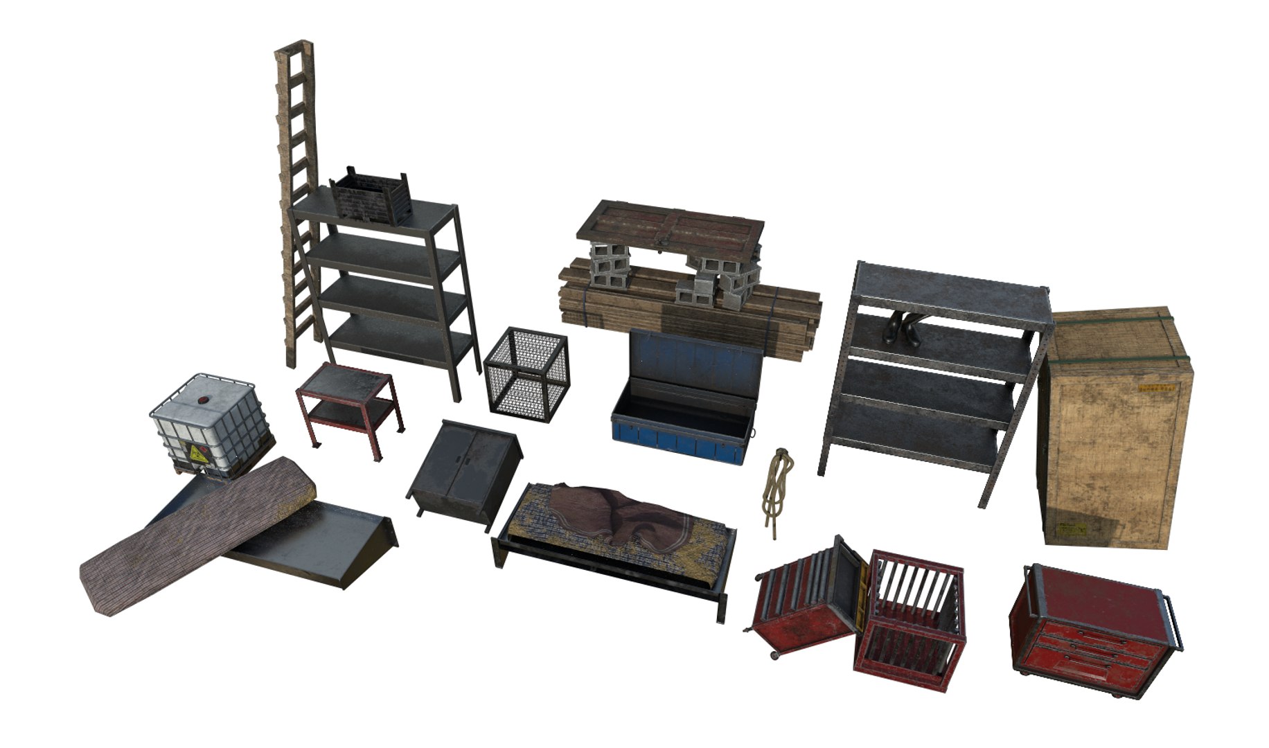 Junk Prop Pack Model - TurboSquid 2109634