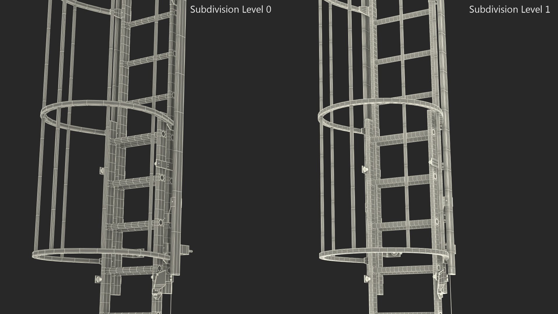 3D Fire Escape Dropdown Ladder Rigged for Maya - TurboSquid 2080927