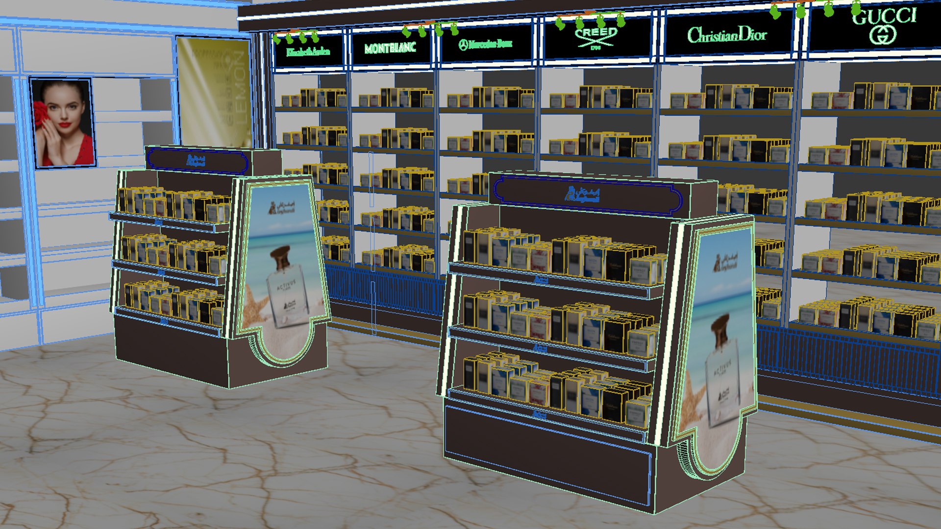 3D Perfume Shop Interior 3d Model - TurboSquid 2178483