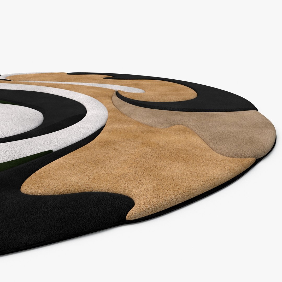 Circular Throw Rug 3d C4d