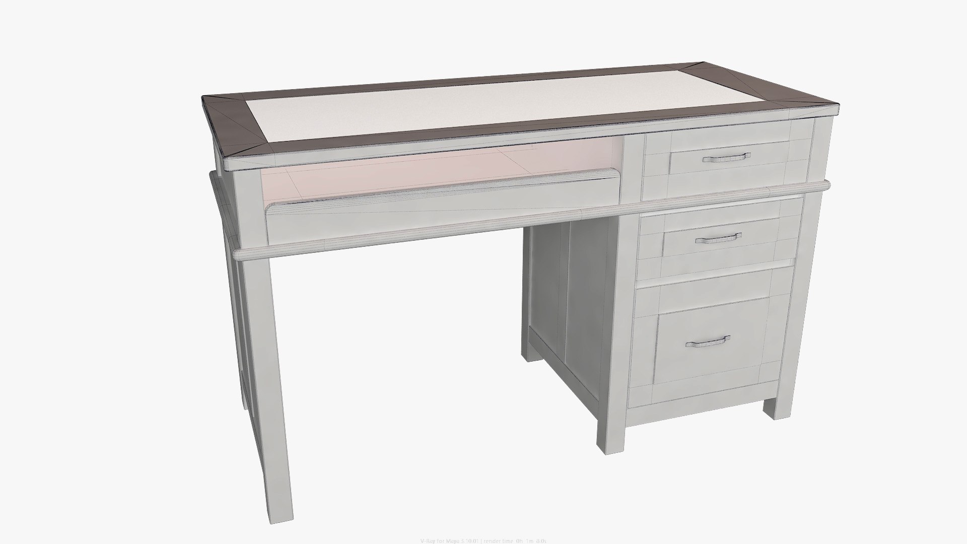 Desk wood wooden 3D model - TurboSquid 1449385