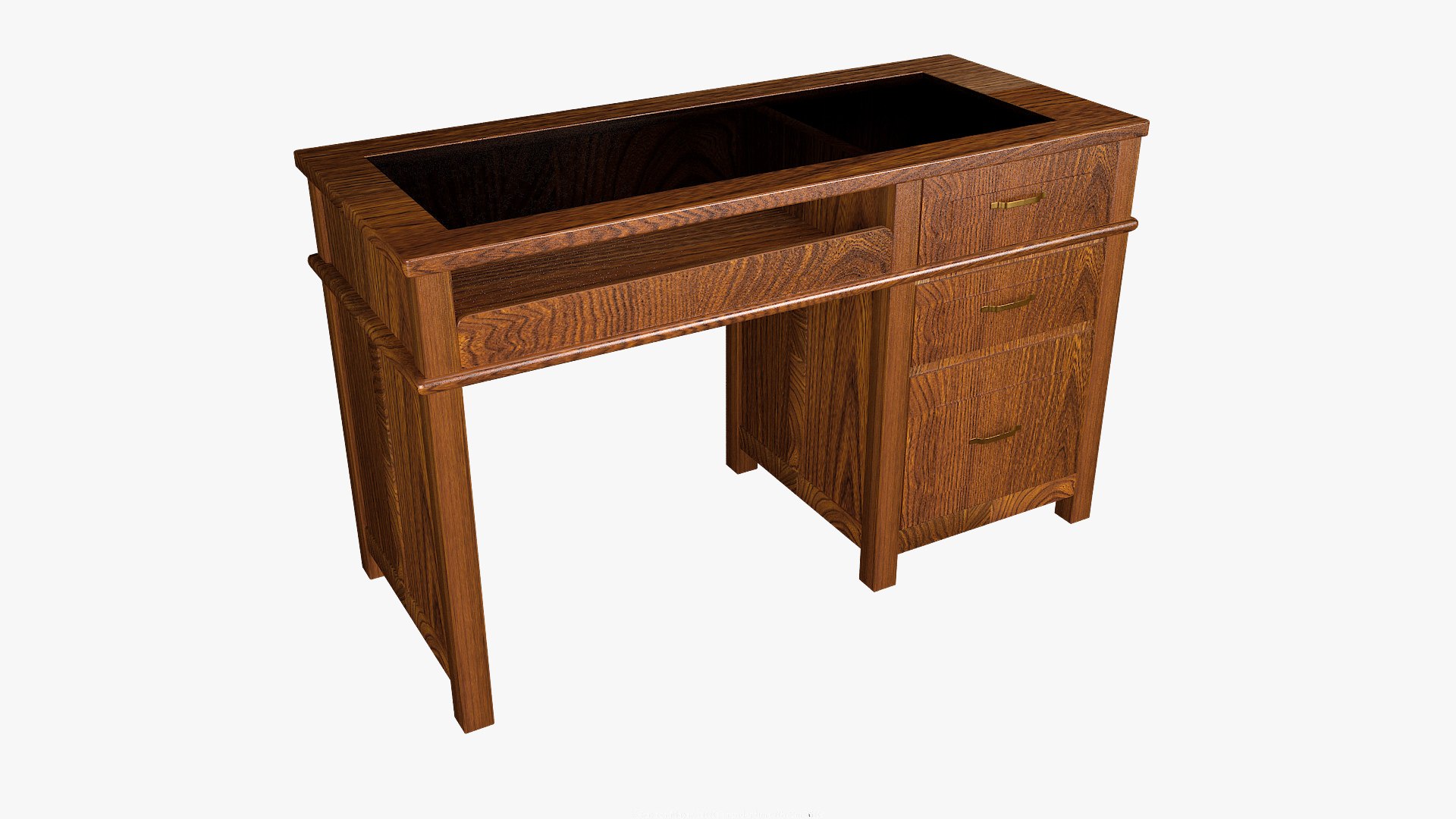 Desk wood wooden 3D model - TurboSquid 1449385