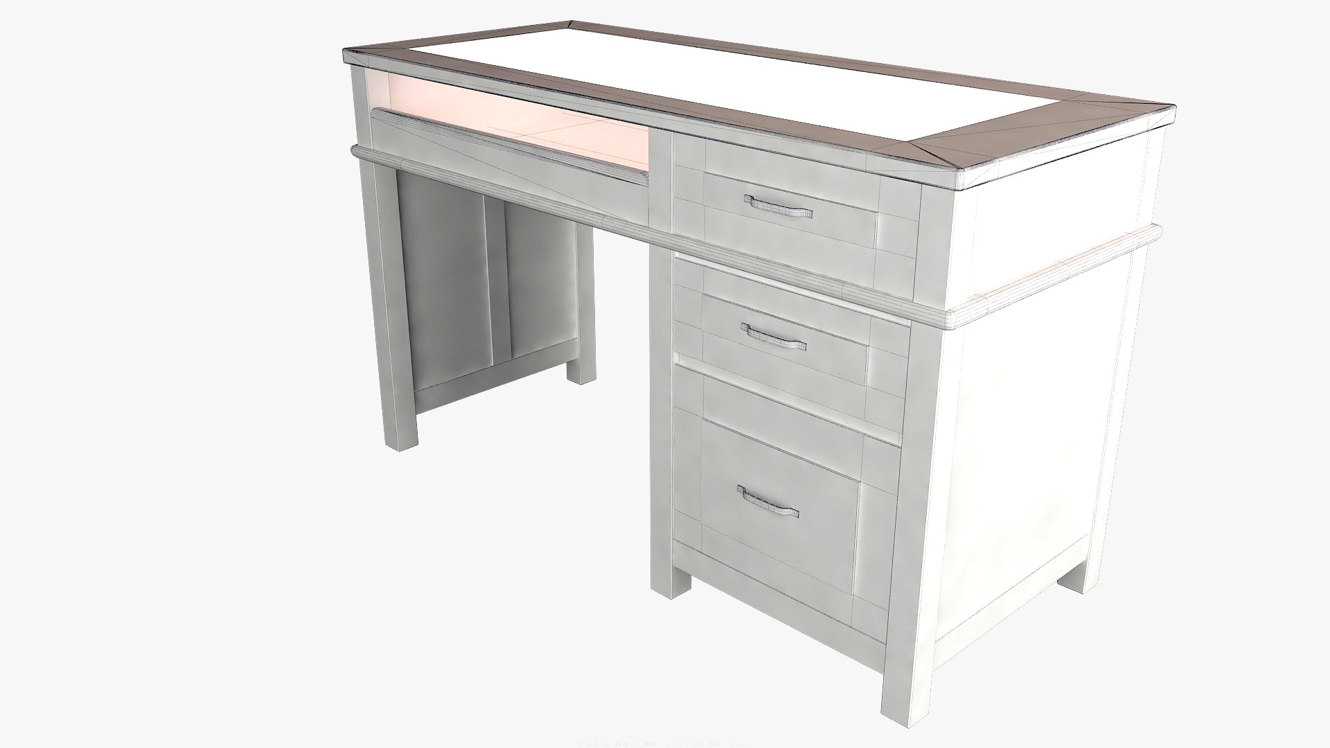 Desk wood wooden 3D model - TurboSquid 1449385