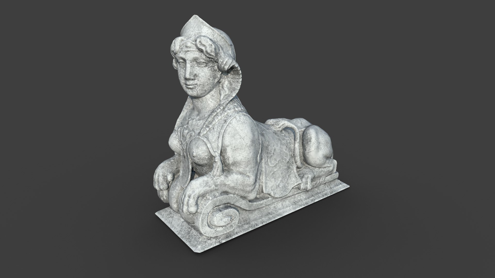 3D model statue sphinx creature - TurboSquid 1556087