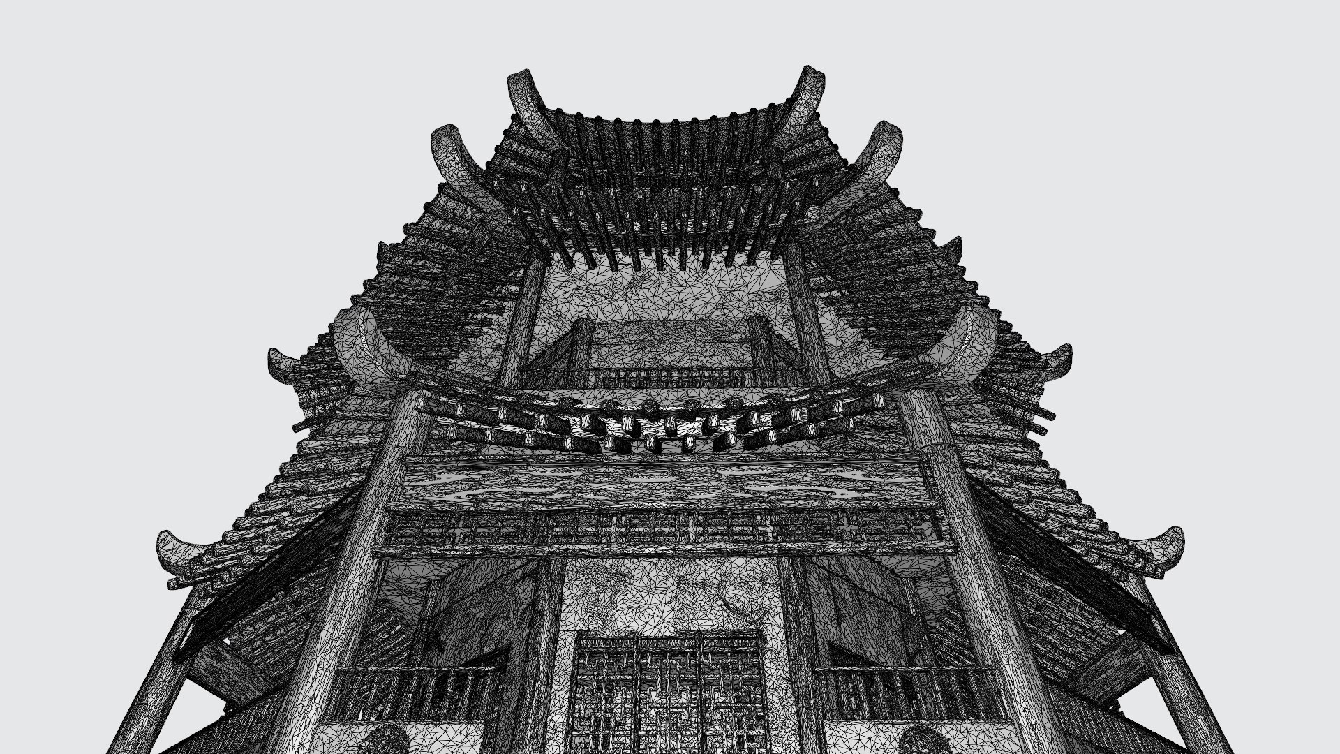 3D Round Chinese Building Model - TurboSquid 1948130