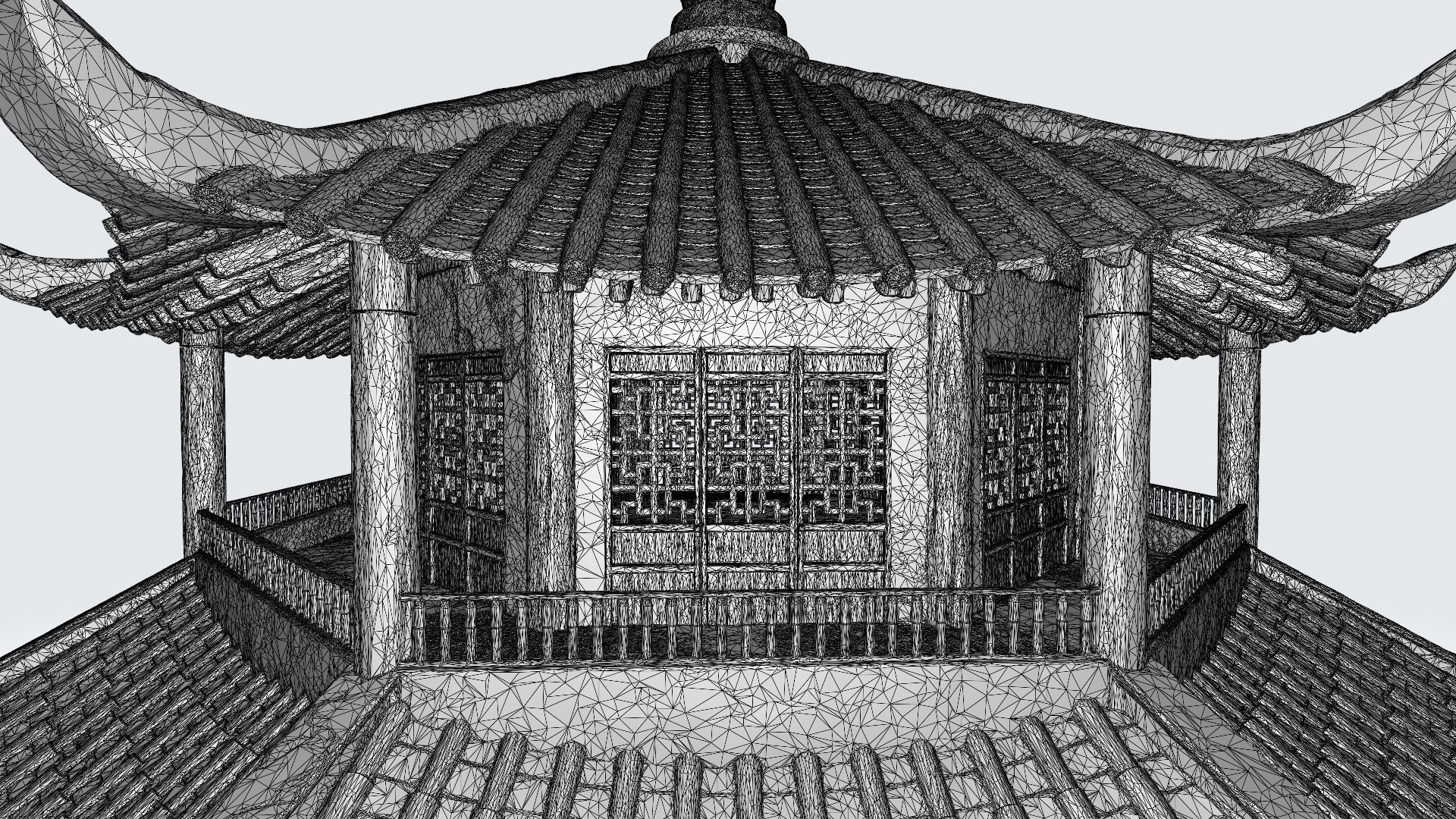 3D Round Chinese Building Model - TurboSquid 1948130