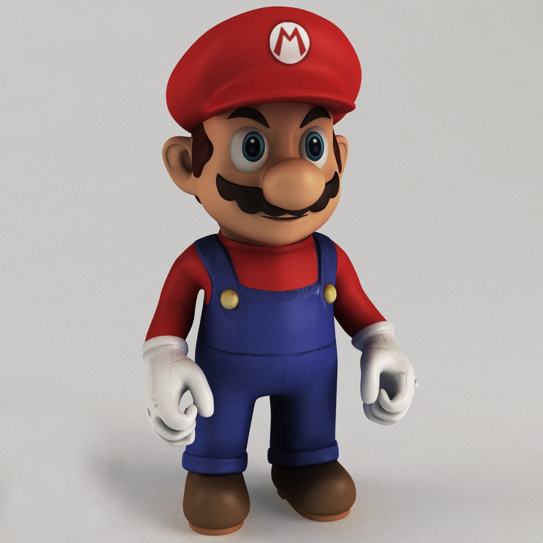 Super Mario Rigged 3d Model