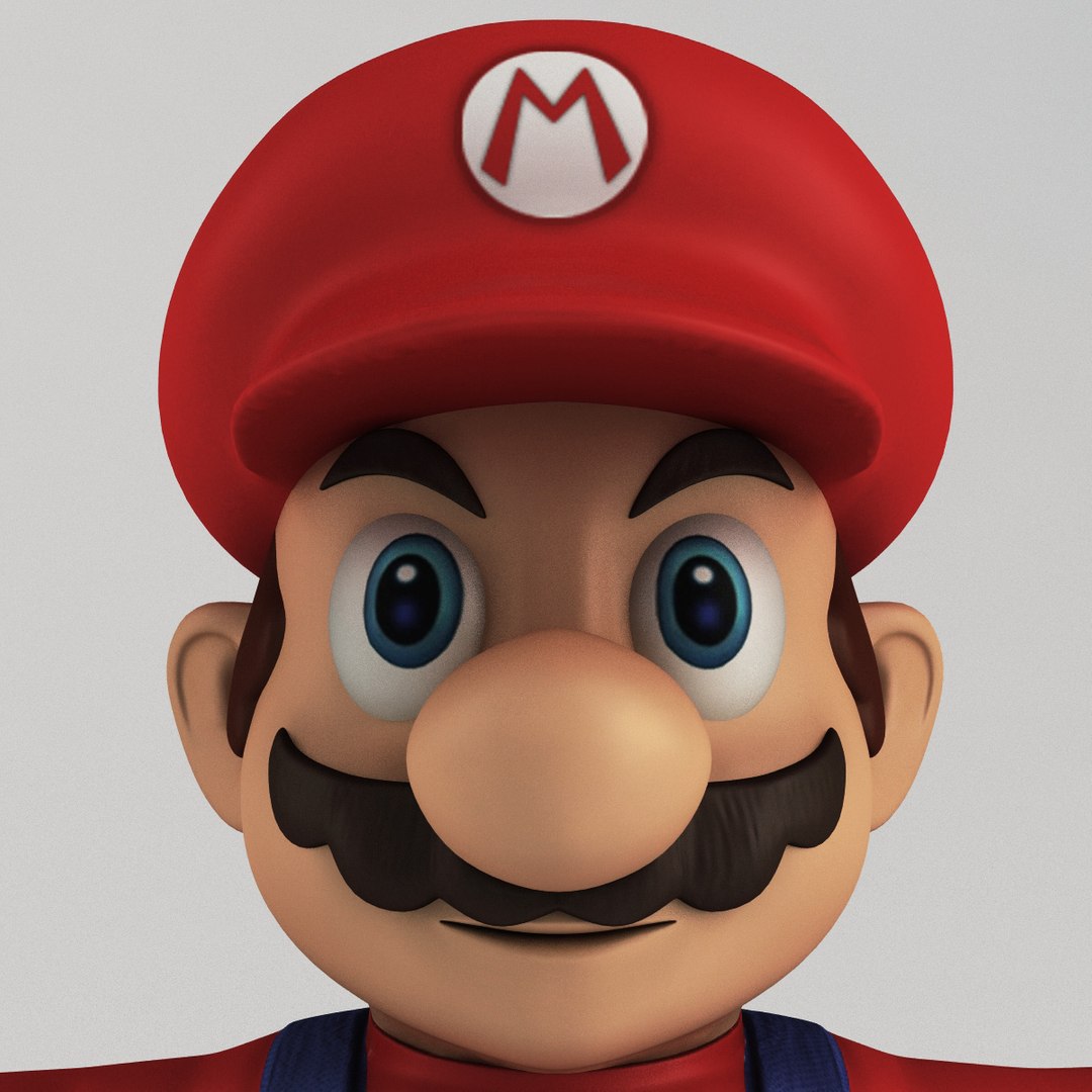 super mario rigged 3d model