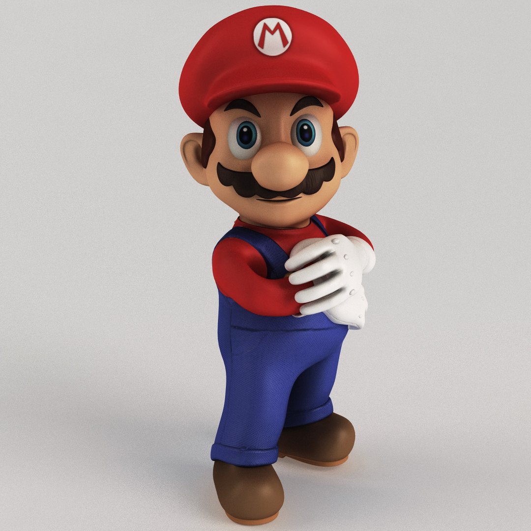 Super Mario Rigged 3d Model