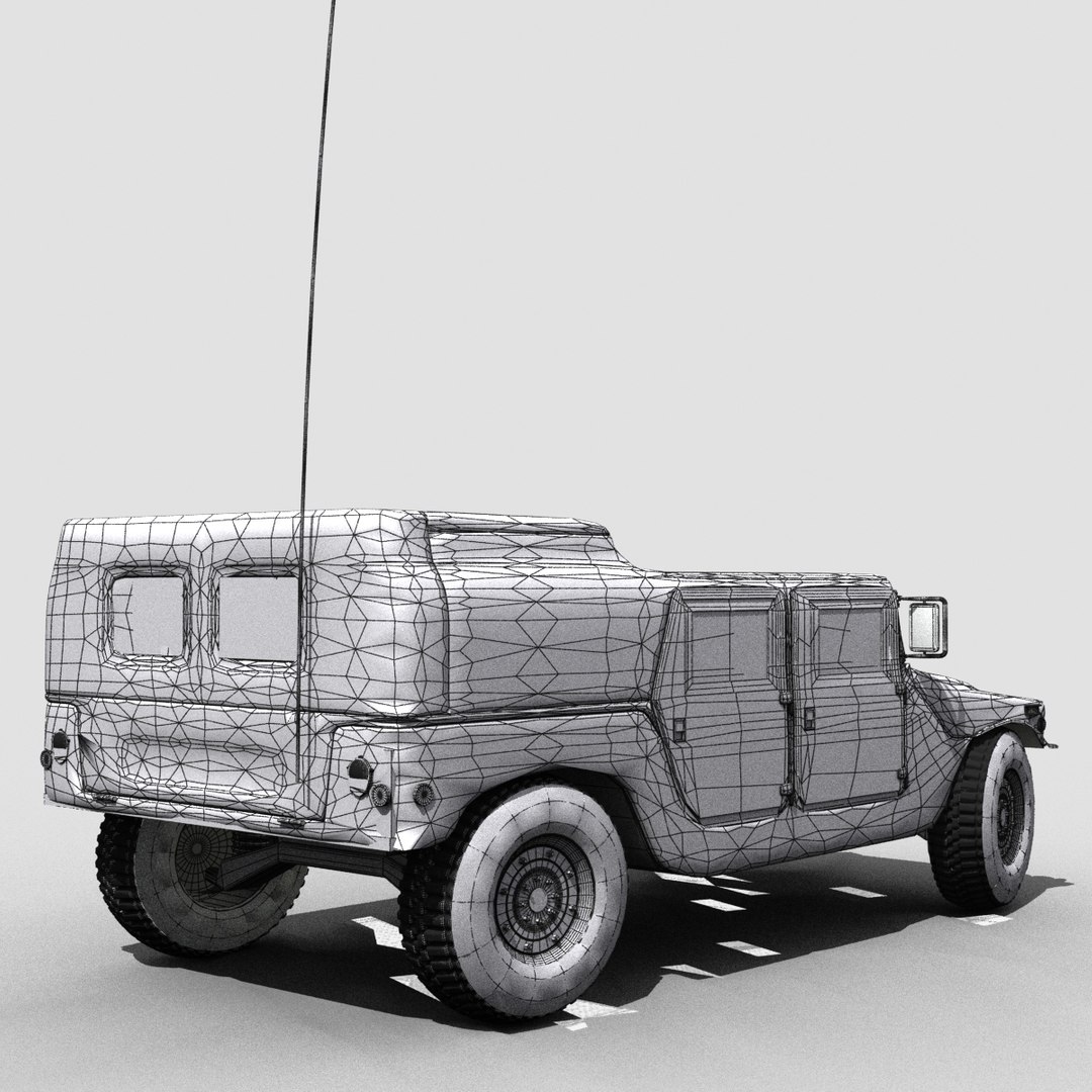 Military Humvee 3d Model