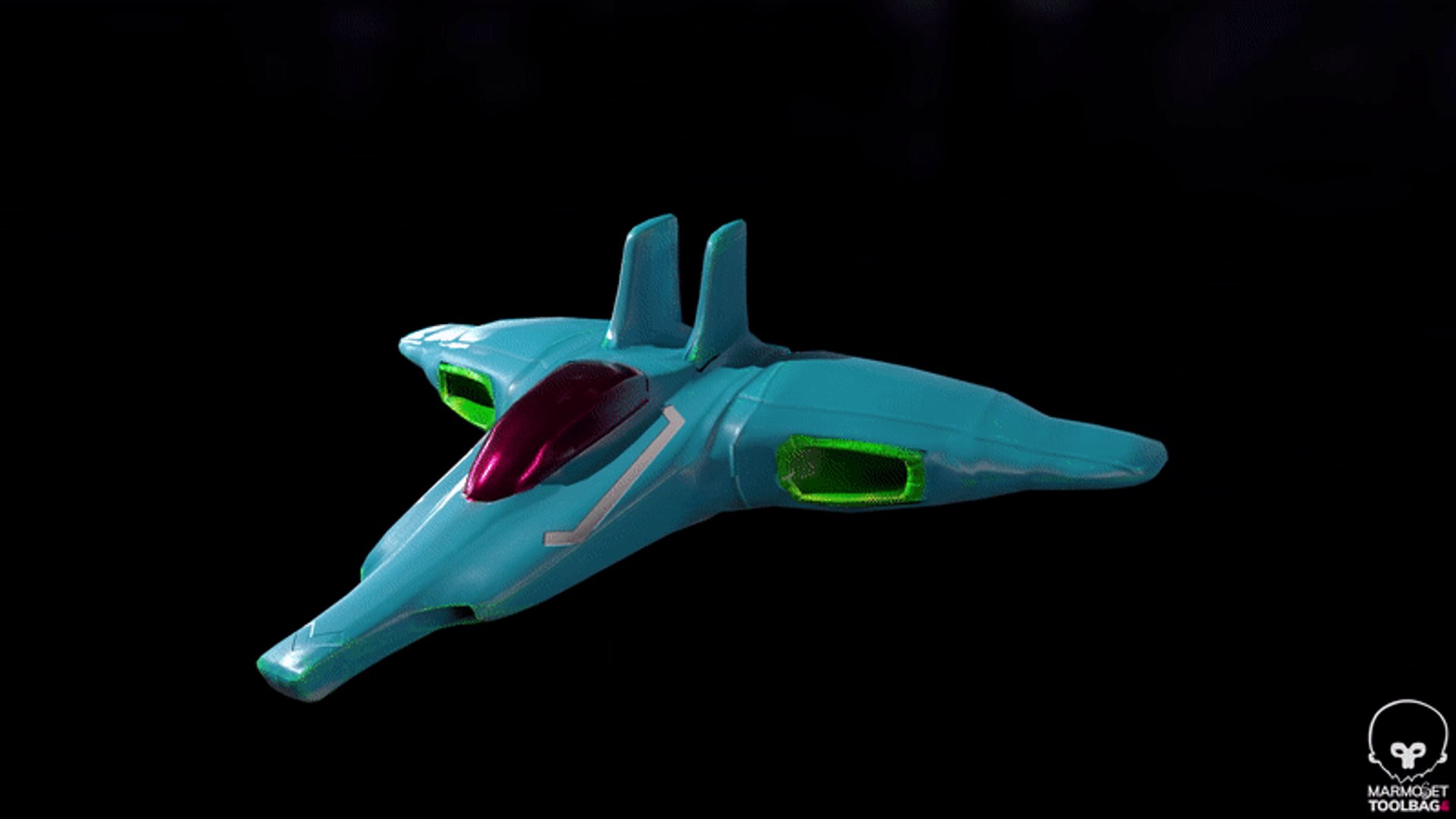 3D Sci-fi spaceship Jet through the Space - TurboSquid 1950741