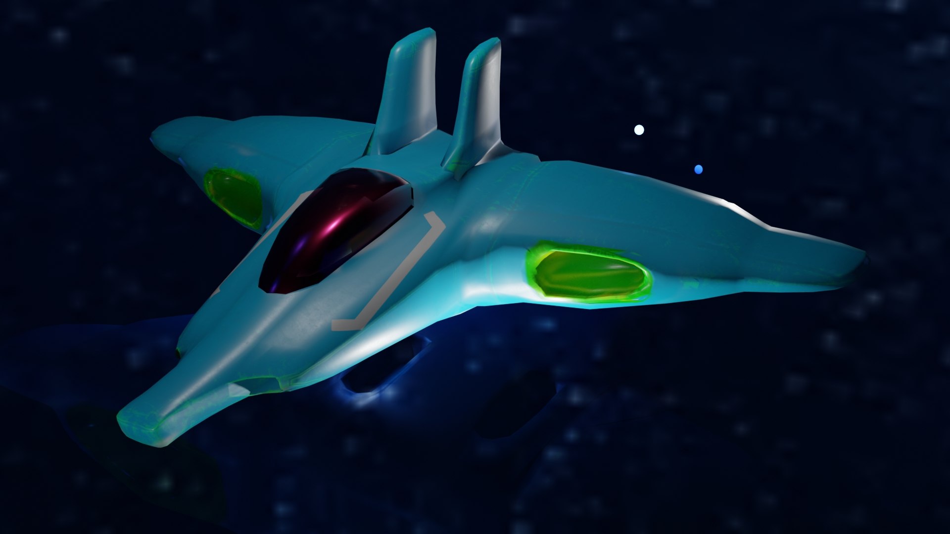 3D Sci-fi spaceship Jet through the Space - TurboSquid 1950741