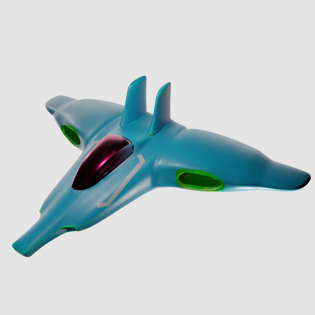 3D Sci-fi spaceship Jet through the Space - TurboSquid 1950741
