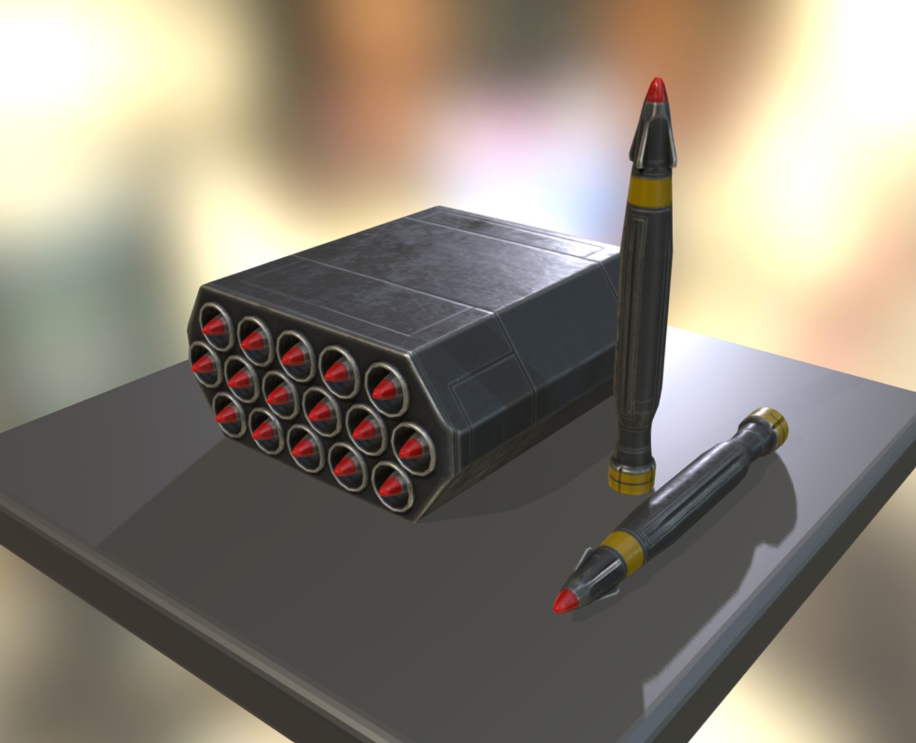 3d Model Rocket Battery Air