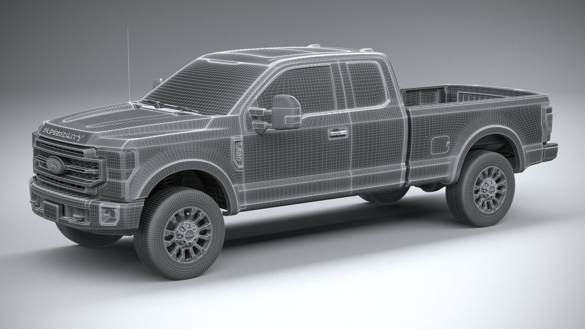 3D Ford F350 Super Duty Lariat Super Cab LB 2022 model - TurboSquid 1774073