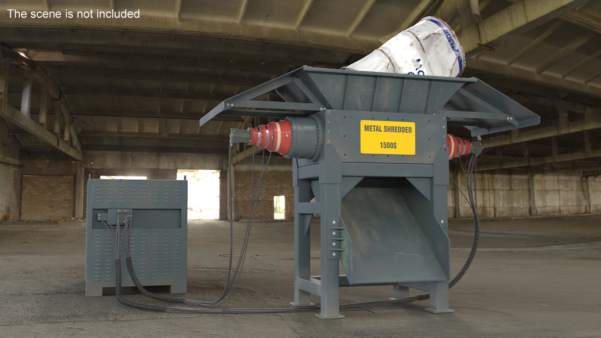 Working Industrial Metal Shredder 3D Model - TurboSquid 2268624