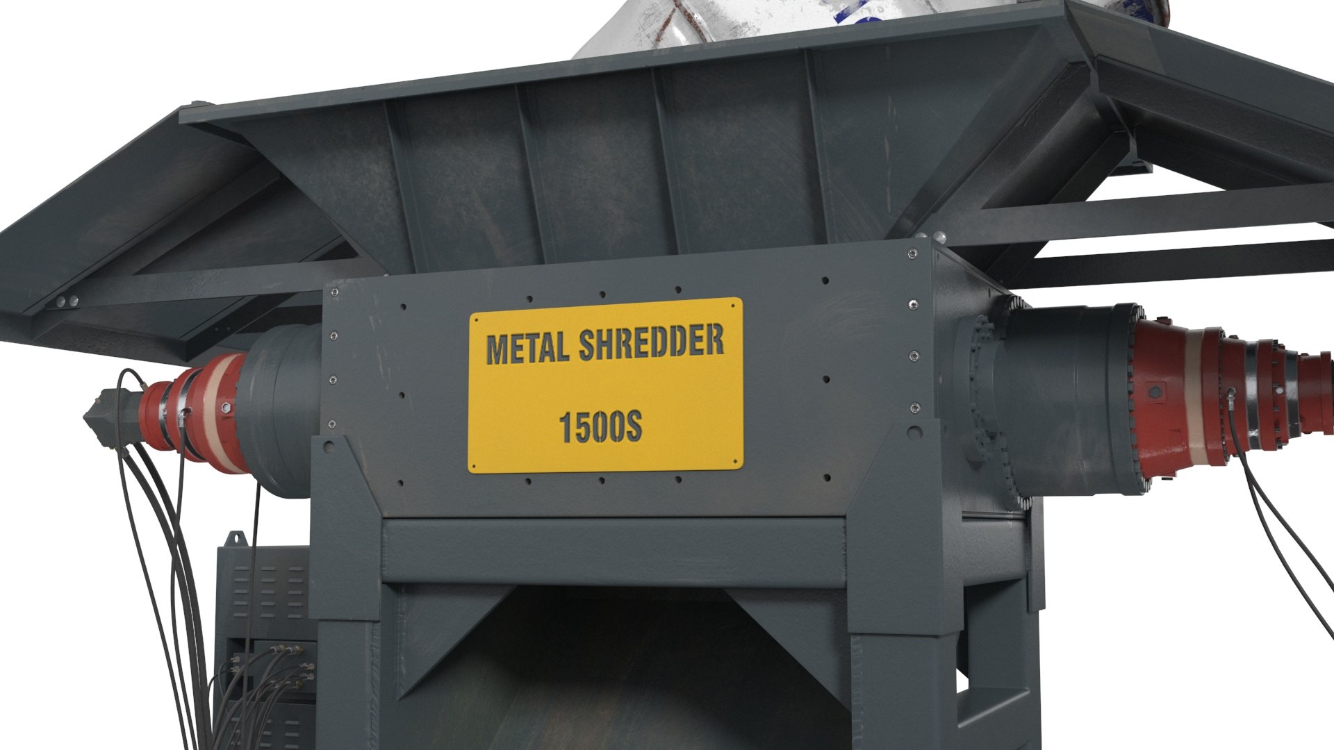 Working Industrial Metal Shredder 3D Model - TurboSquid 2268624