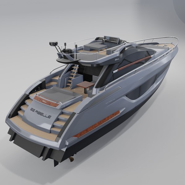Riva 66 Ribelle 그레이 럭셔리 모터 요트 3D 모델 3D 모델 - TurboSquid 2202636