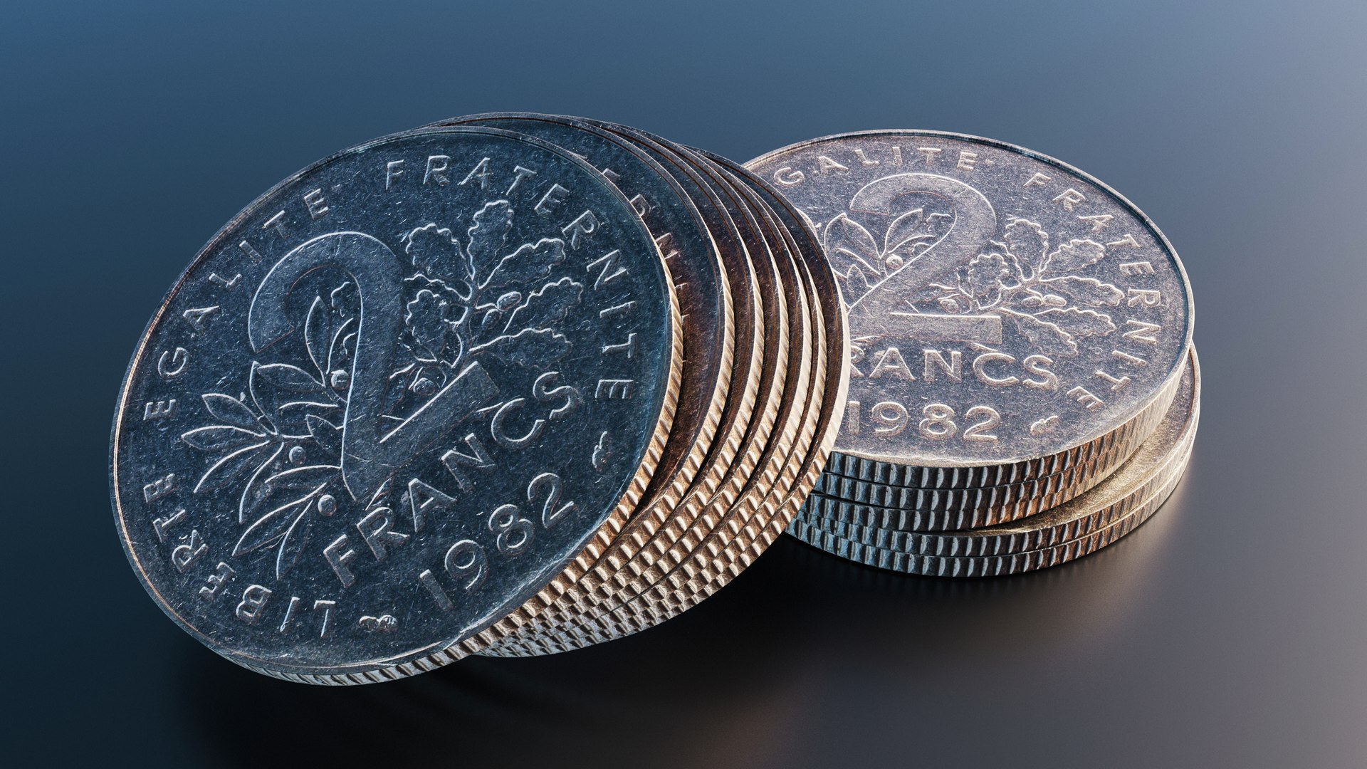 3D French 2 Francs Coin - TurboSquid 2375144