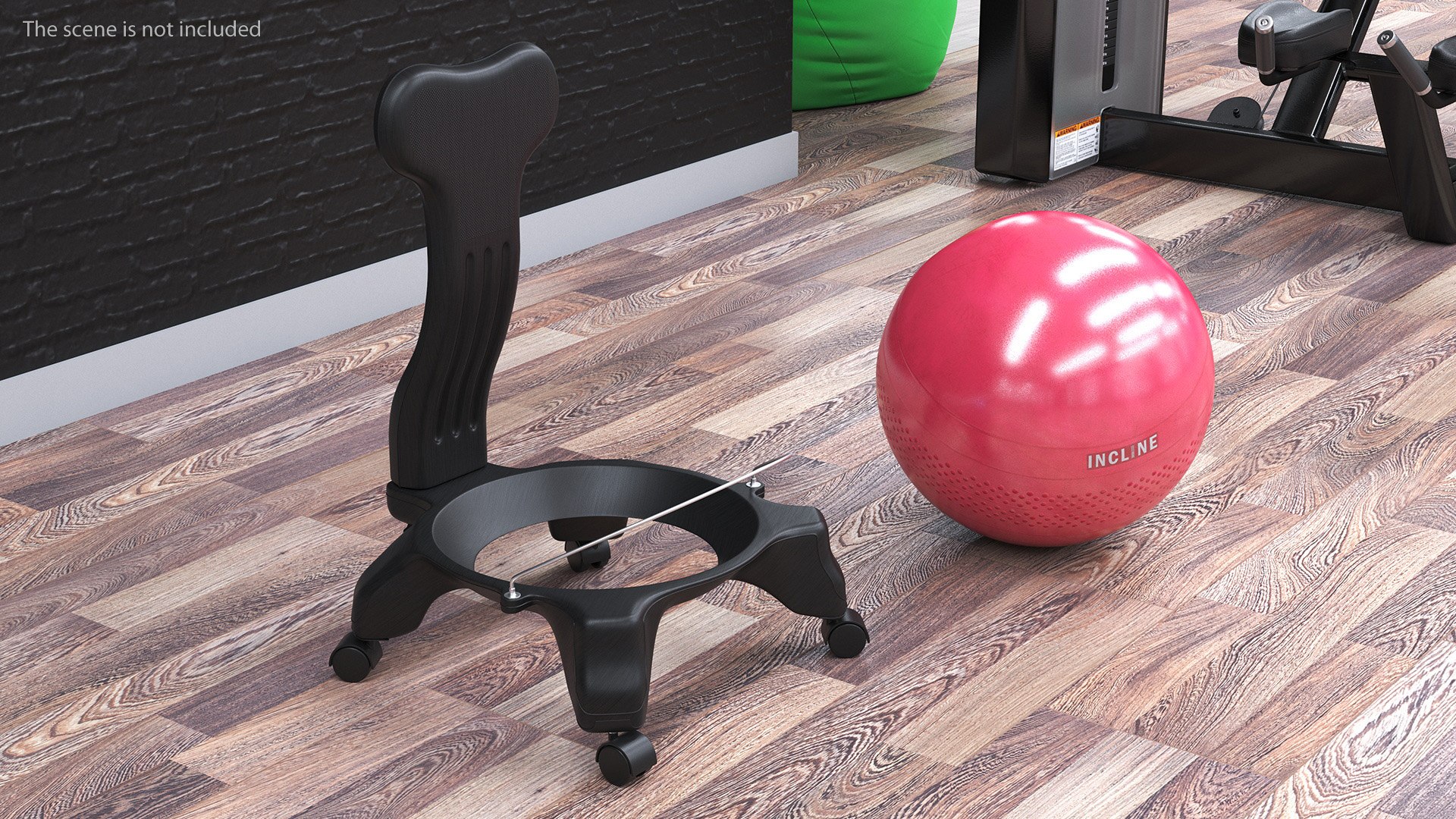 Gaiam Chair Black With Pink Ball 3D Model - TurboSquid 2152624
