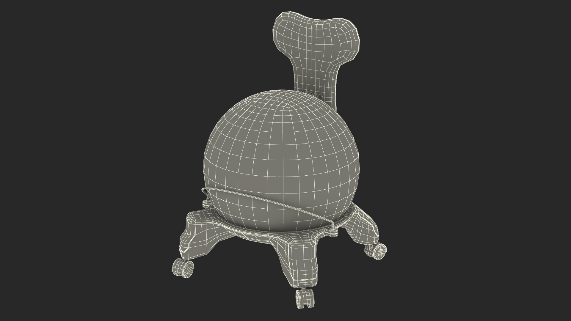 Gaiam Chair Black With Pink Ball 3D Model - TurboSquid 2152624