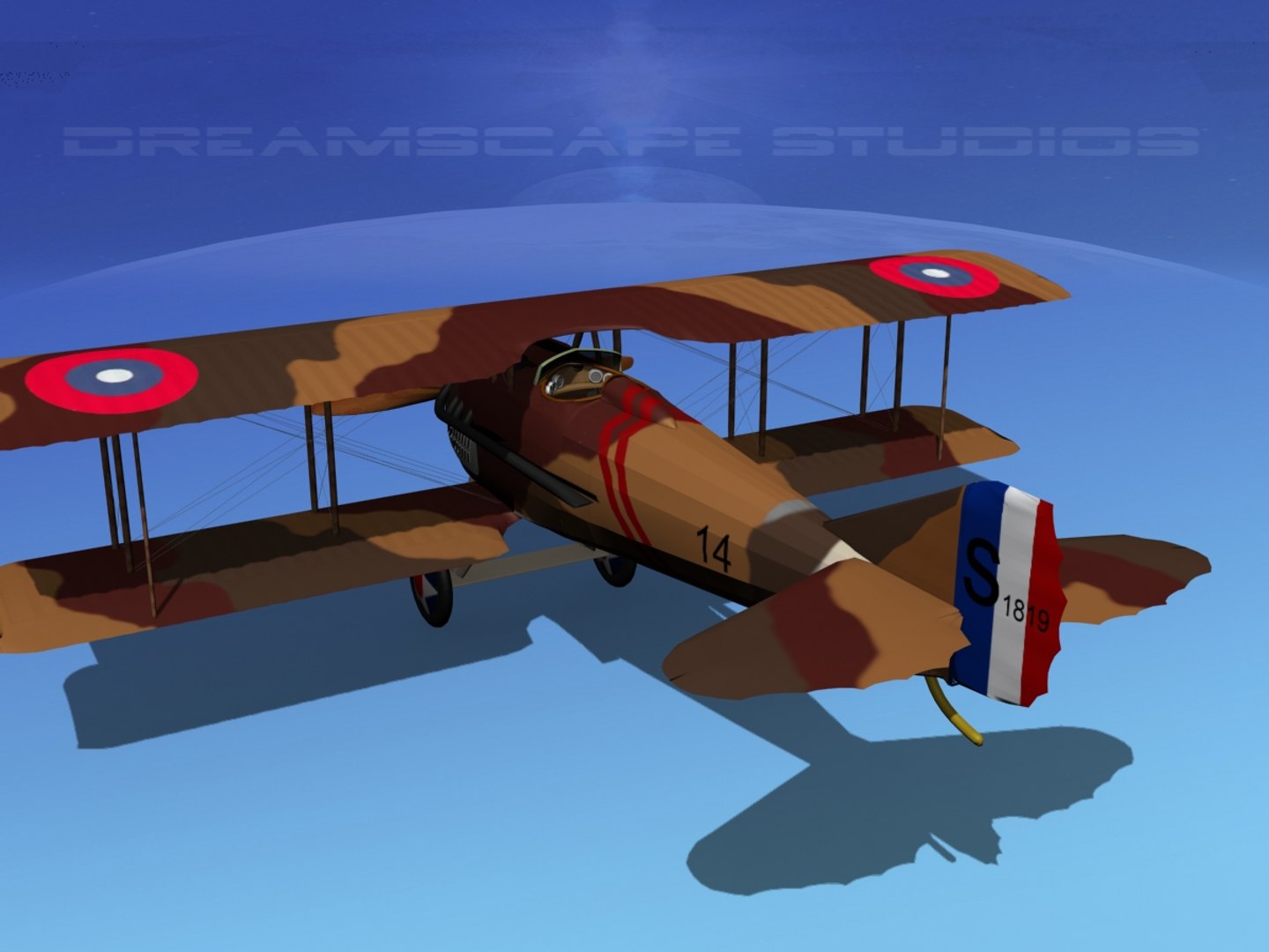 3d Spad Xiii Xii Fighters Model