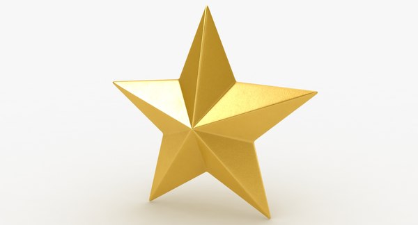 Gold star model - TurboSquid 1413482
