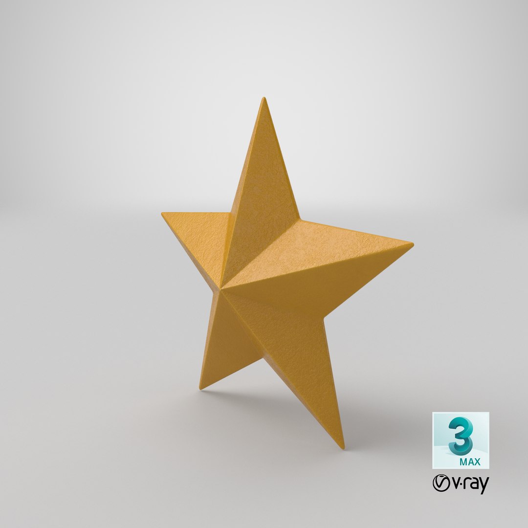 Gold star model - TurboSquid 1413482