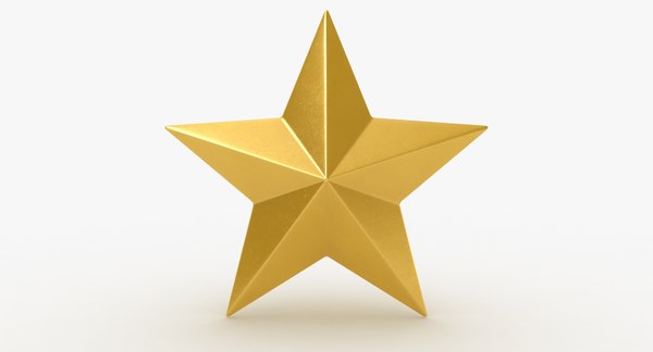Gold star model - TurboSquid 1413482