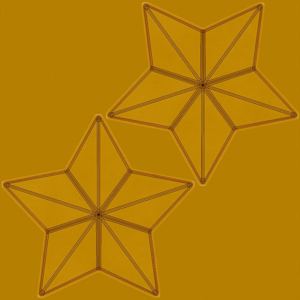 Gold star model - TurboSquid 1413482