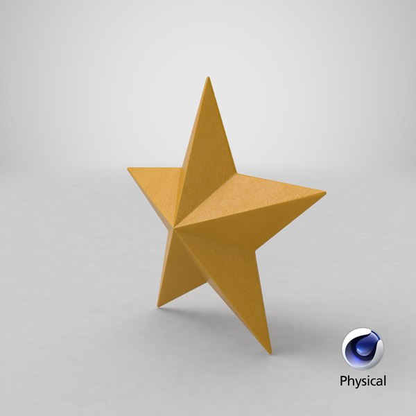 Gold star model - TurboSquid 1413482