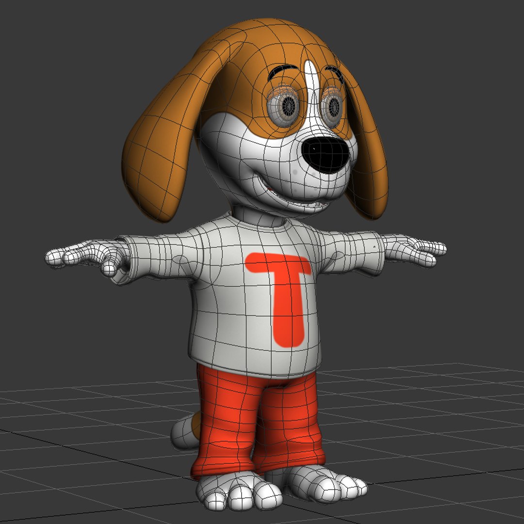 3d Model Theo - Cartoon Dog