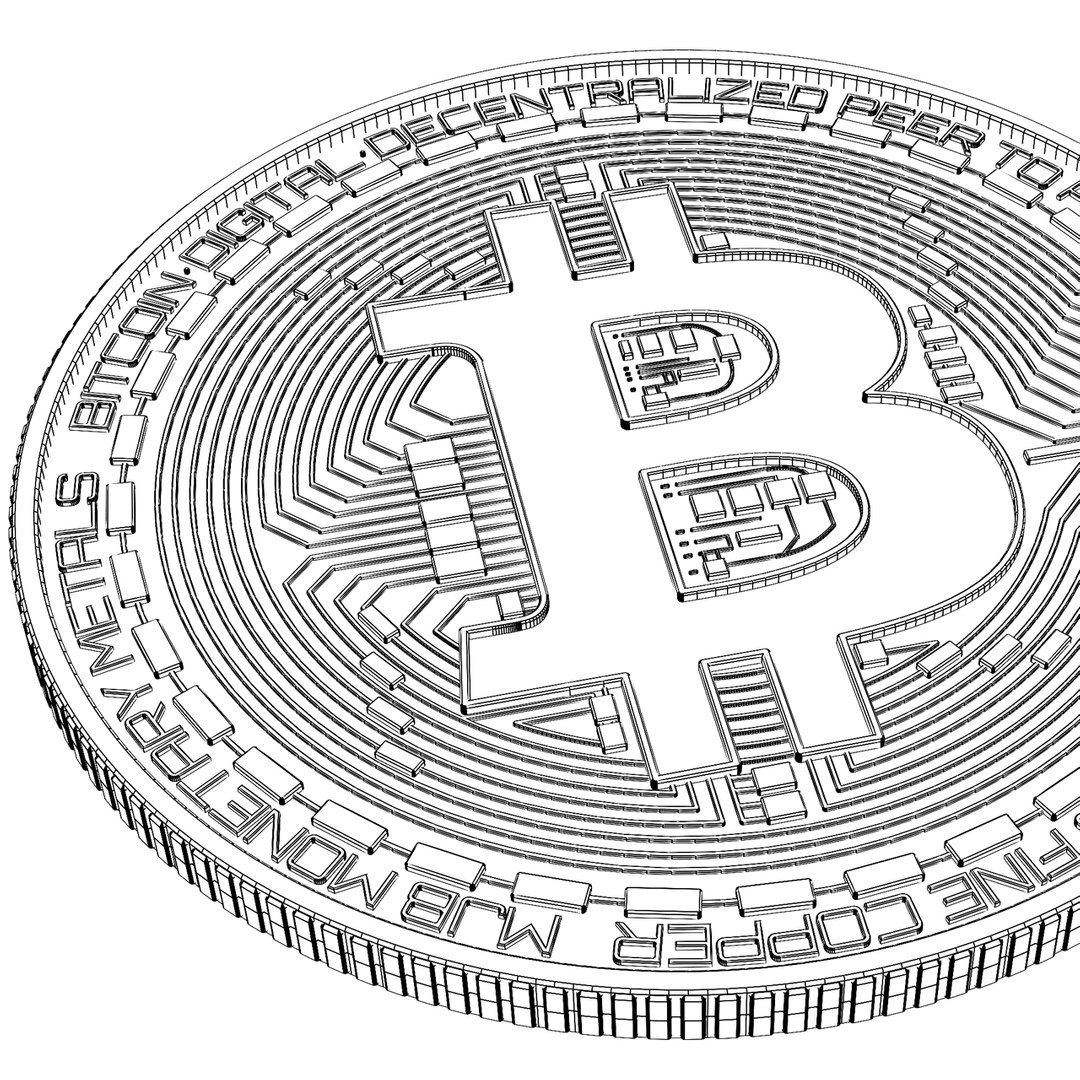 Physical bitcoin modeled model - TurboSquid 1287425