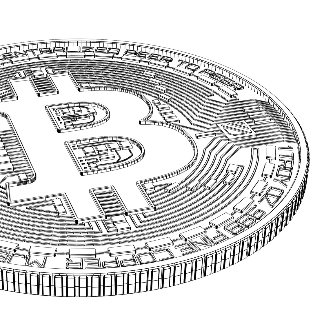 Physical bitcoin modeled model - TurboSquid 1287425