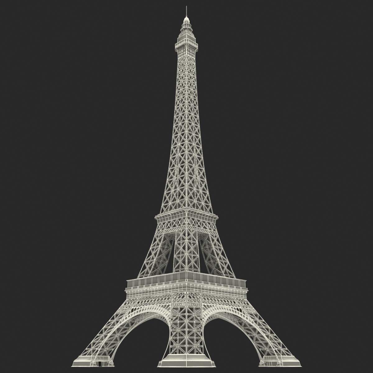 eiffel tower 2 c4d