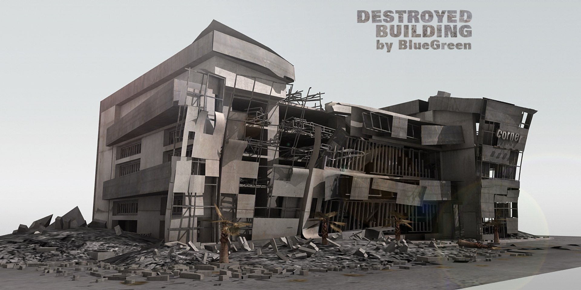 Destroyed Building 3d Max