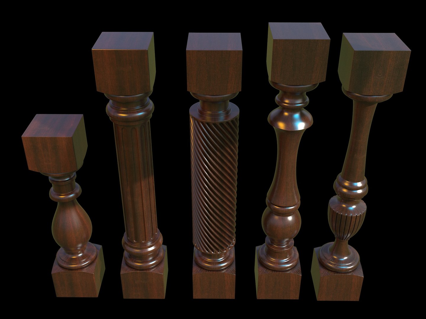 Baluster Parapets Architectural 3D Model - TurboSquid 1612946